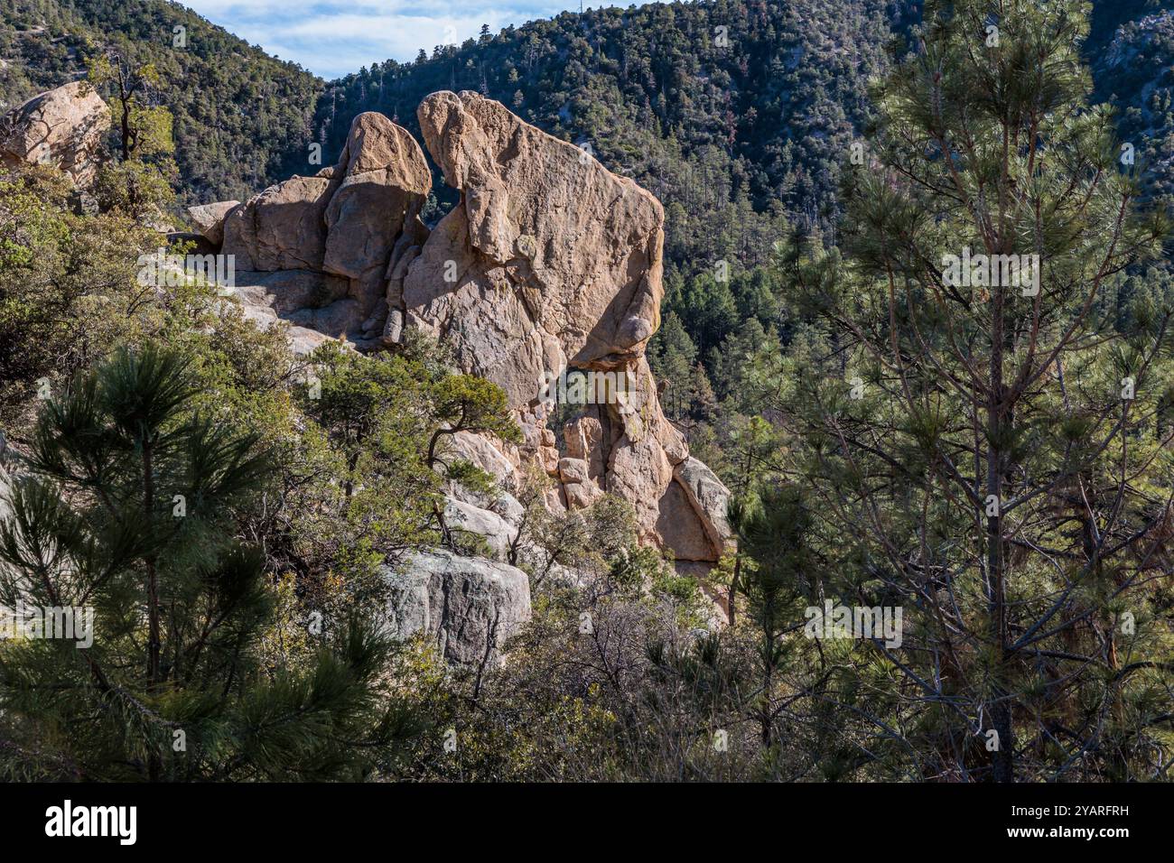 Rock formation in the Santa Catalina Mountains near Tucson, Arizona ...