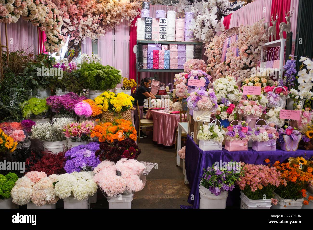 Flower district, downtown Los Angeles, California, United States of ...
