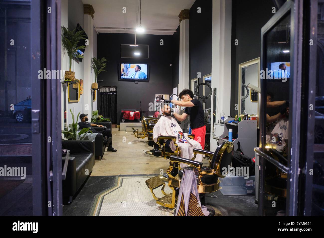 Barber shop, Downtown Los Angeles, California, United States of America ...