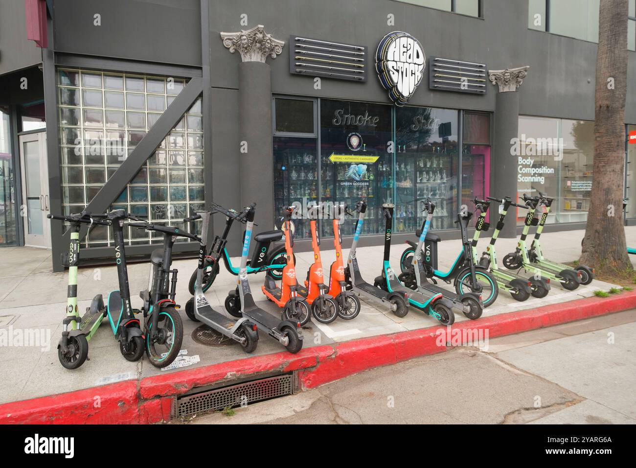 Electric scooters, Venice Beach, Los Angeles, California, United States ...