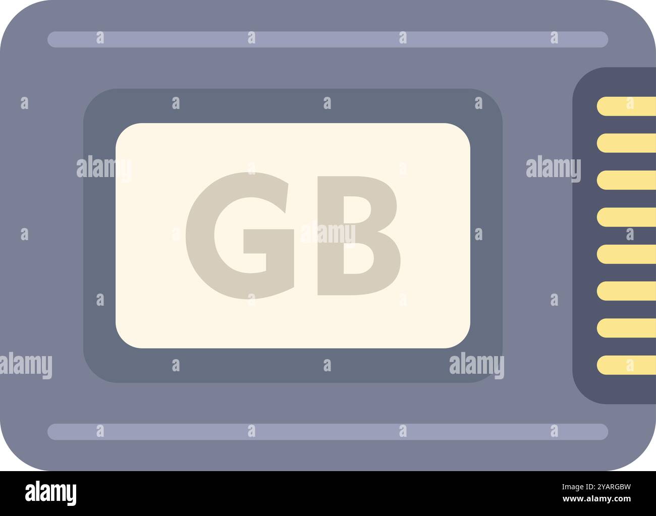 This icon features a micro sd card with the letters gb, representing ...