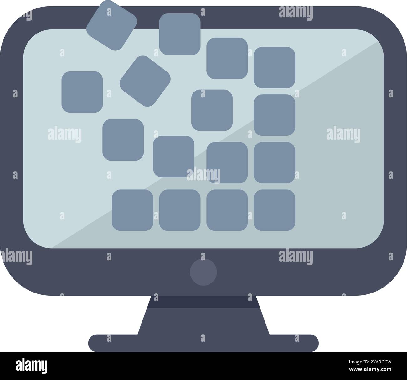 Digital abstract pixelated blue monitor hi-res stock photography and ...