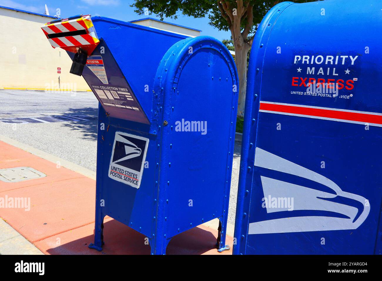 USPS United States Postal Service, Mail Collection Boxes Stock Photo ...