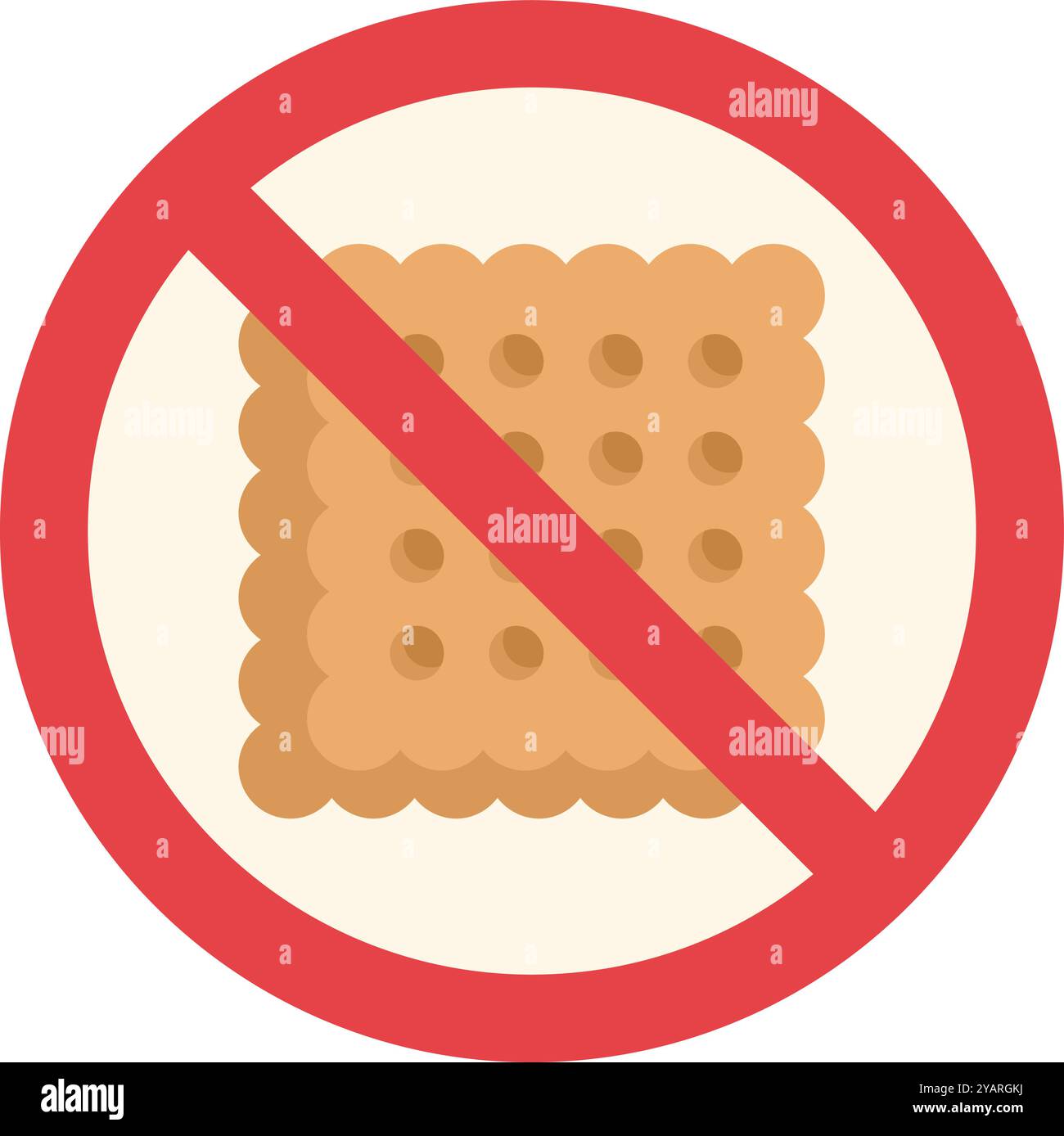 No cookie sign representing dietary restrictions, healthy lifestyle ...