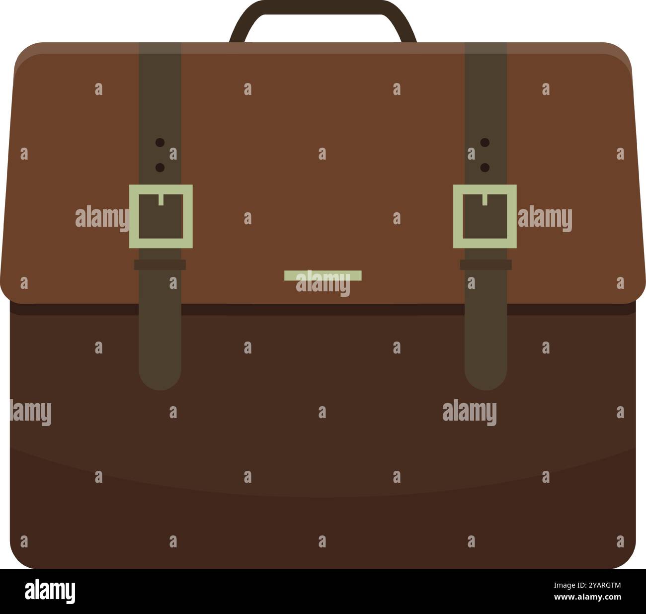 Classic brown leather briefcase with buckle fasteners, evoking ...