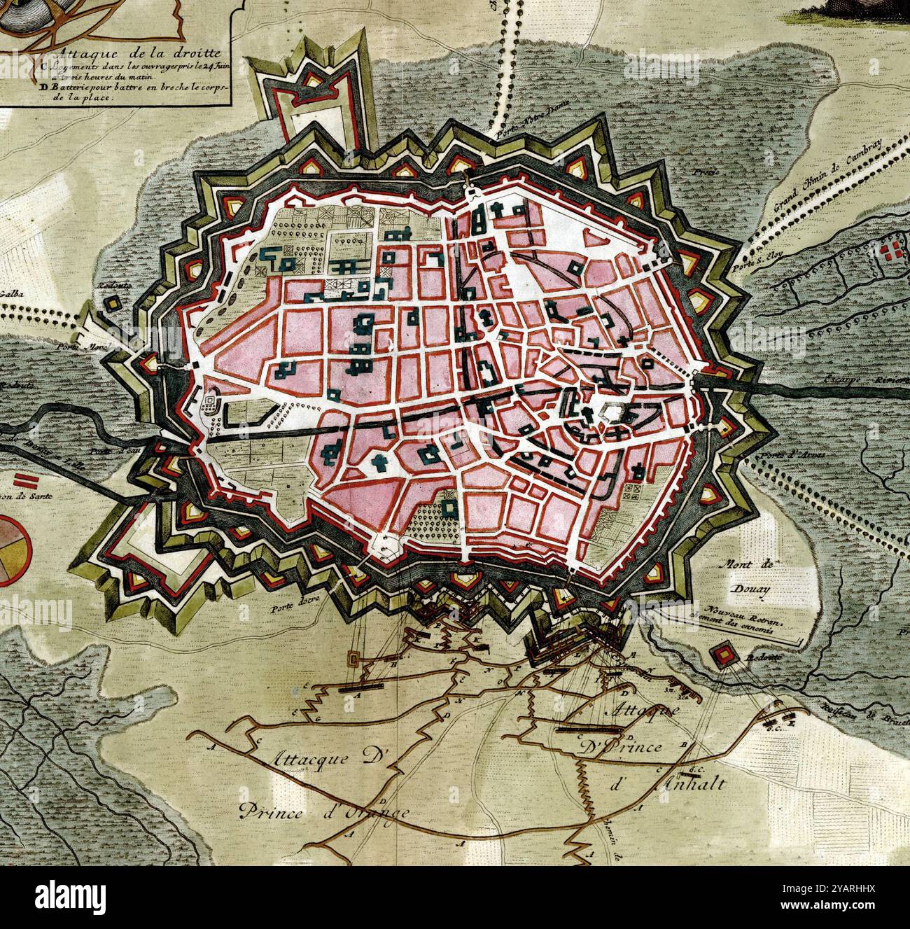 SEATTLE -SEP 11, 2022 - Detailed vintage map showing fortifications ...
