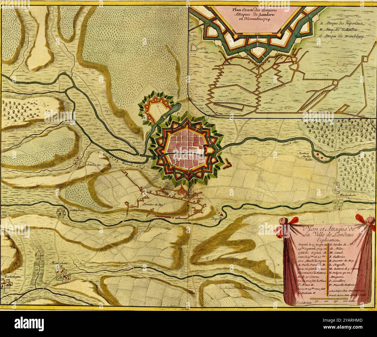SEATTLE -SEP 11, 2022 - Antique military map showing fortifications ...