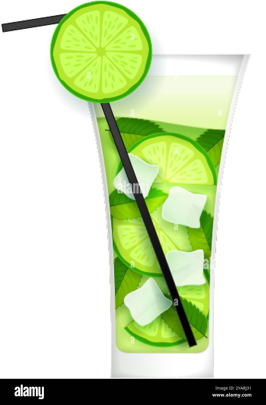 Mojito cocktail drink on Stock Vector Images - Alamy