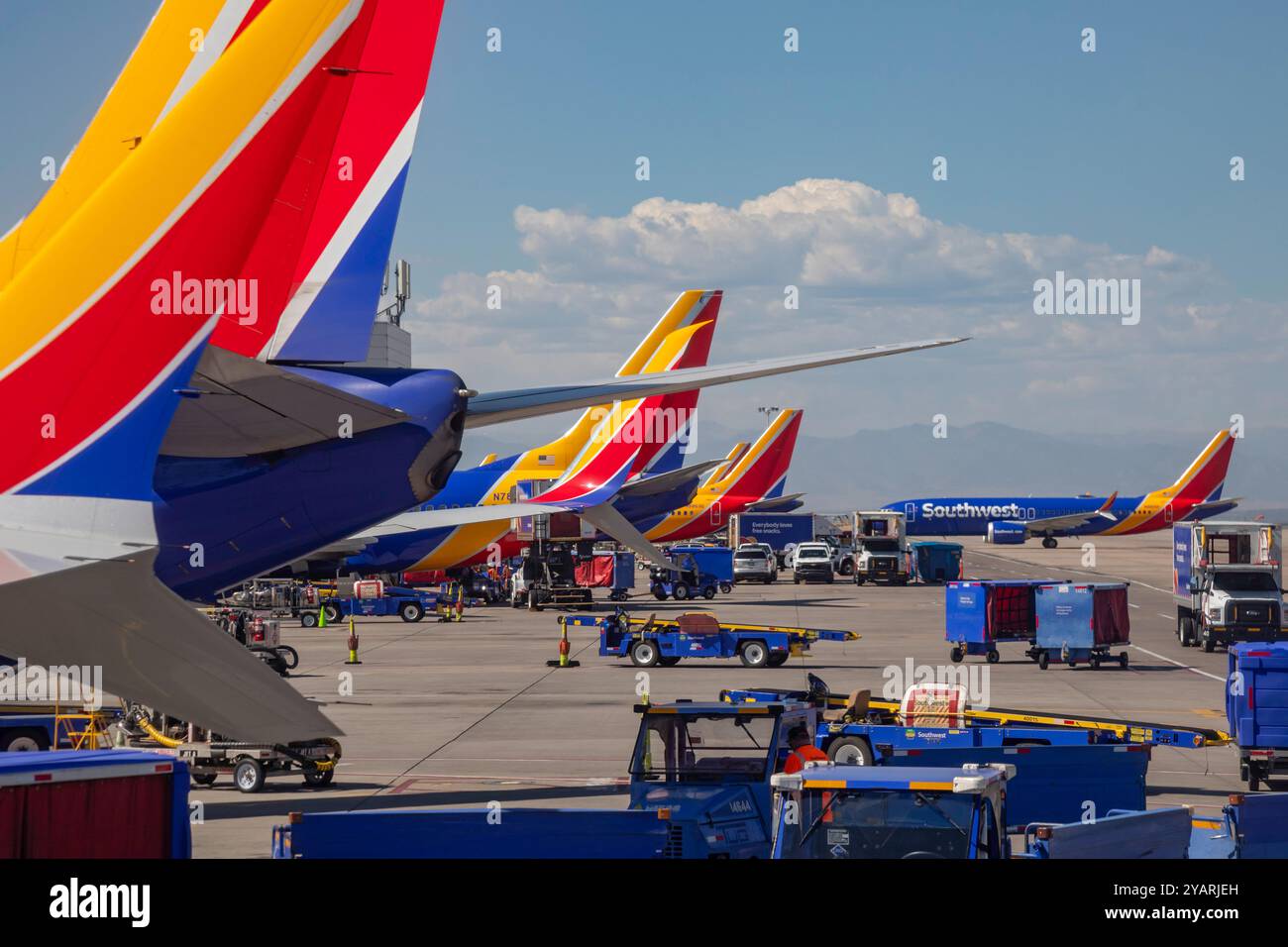 Denver, Colorado - Southwest Airlines planes on the ground at Denver ...