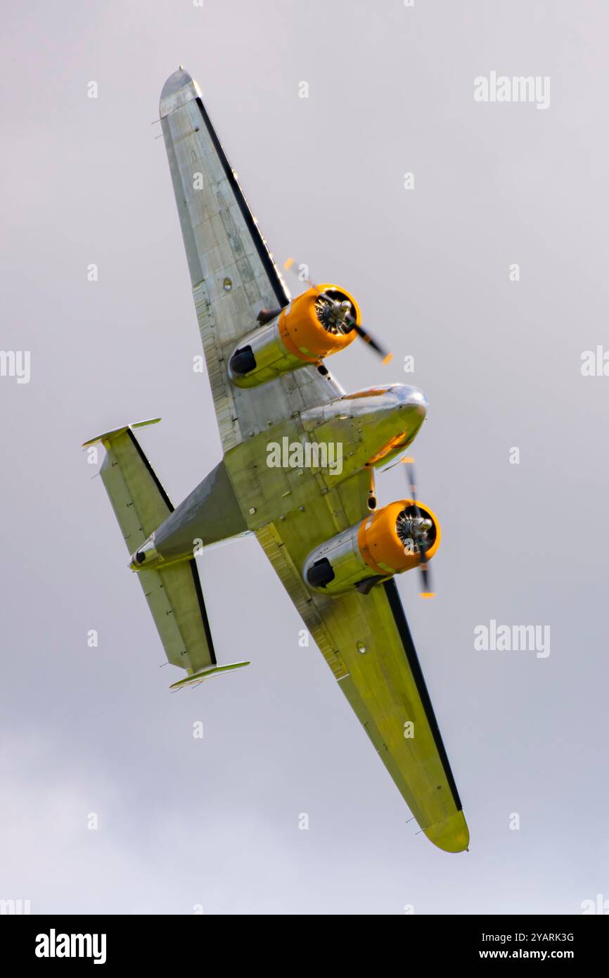 Beechcraft Model 18 at Air Legend Air Show 2024 in Melun, France Stock ...