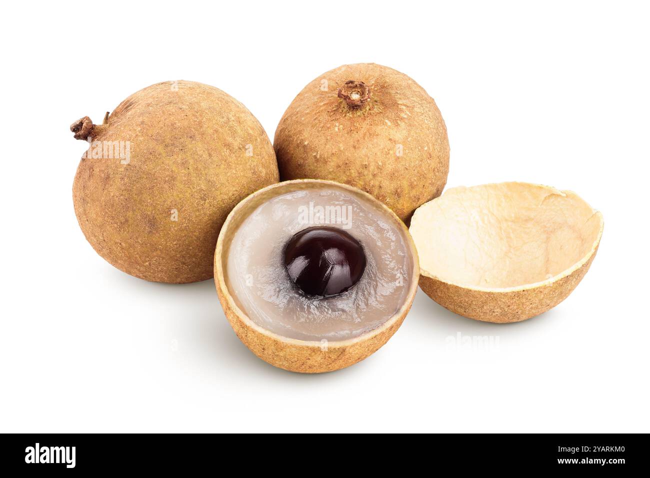 Fresh longan fruit isolated on white background Stock Photo - Alamy