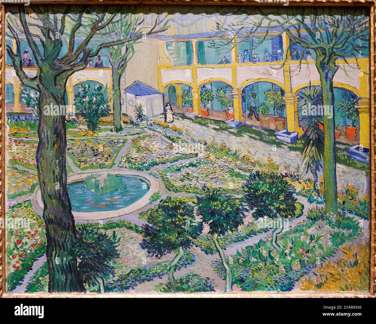 The Courtyard of the Hospital at Arles, 1889, Vincent Van Gogh (1853-1890), Poets & Lovers ...
