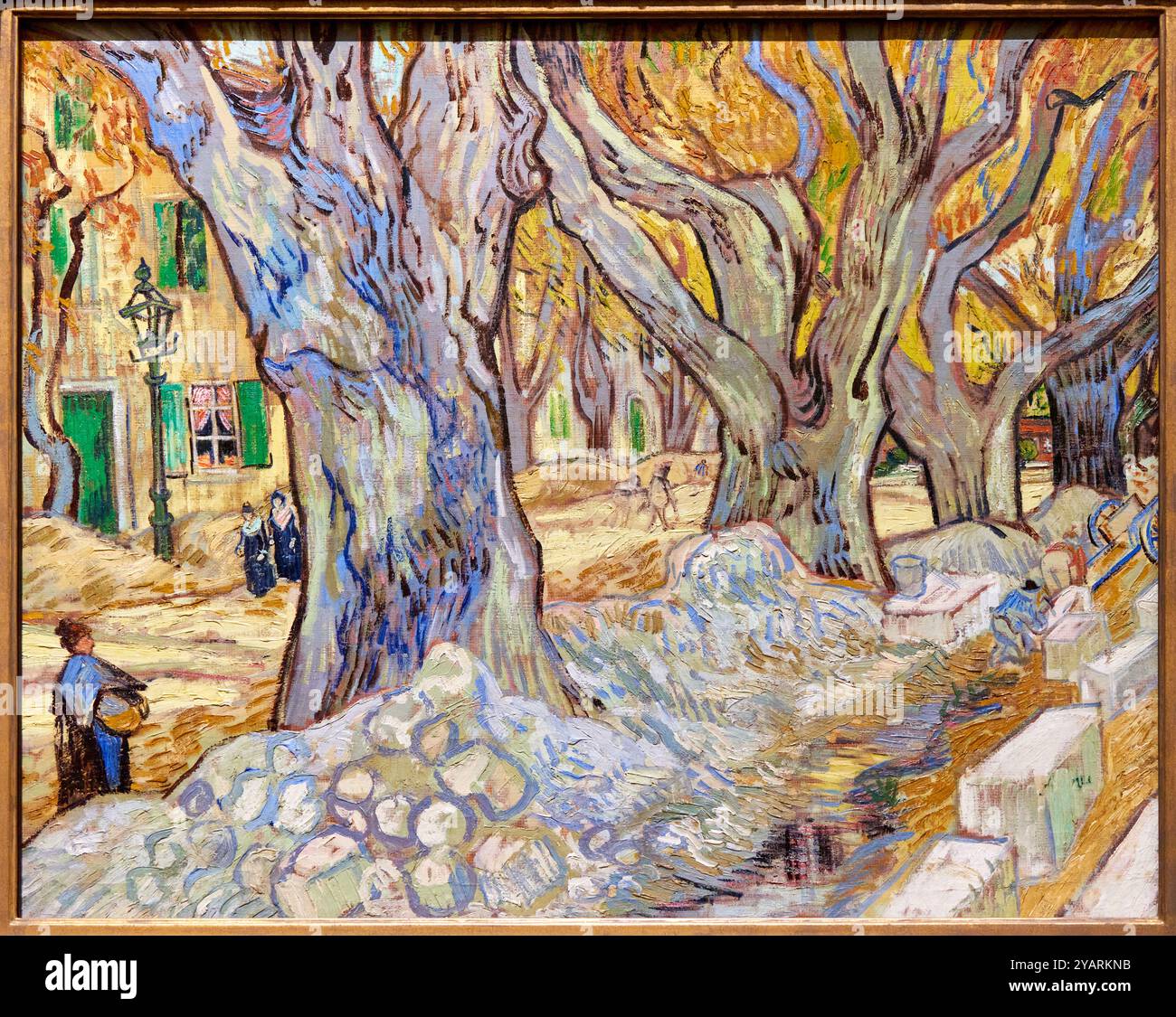 The Large Plane Trees (Road Menders at Saint-Rémy), 1889, Vincent Van ...