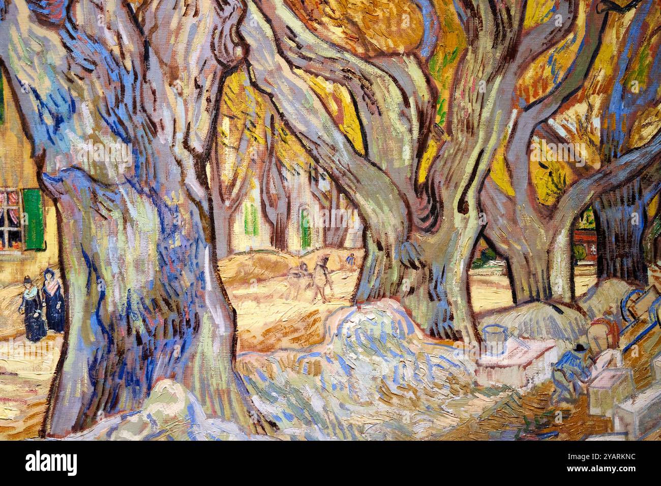 Detail, The Large Plane Trees (Road Menders at Saint-Rémy), 1889 ...