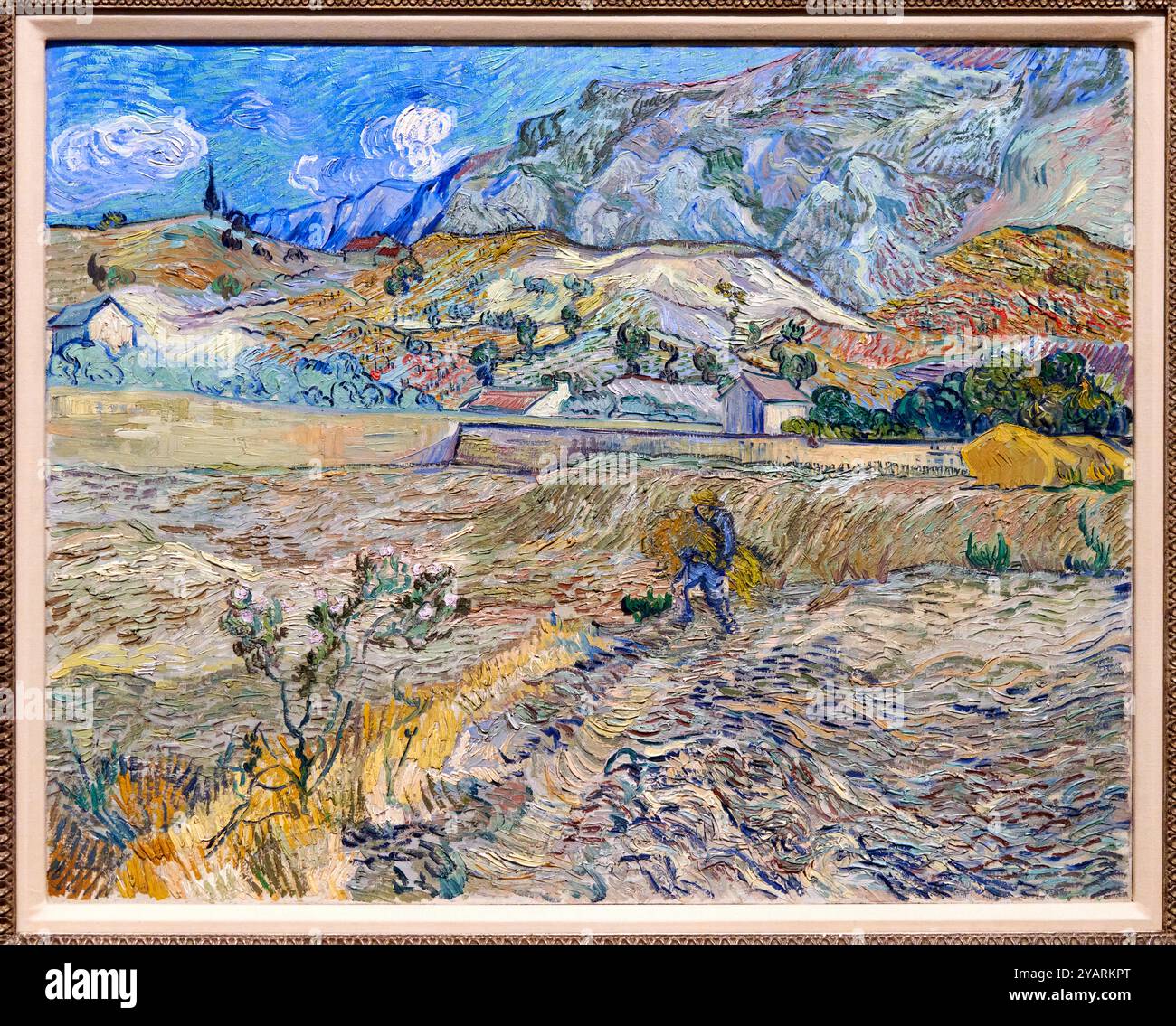 Landscape at Saint-Rémy (Enclosed Field with Peasant), 1889, Vincent ...