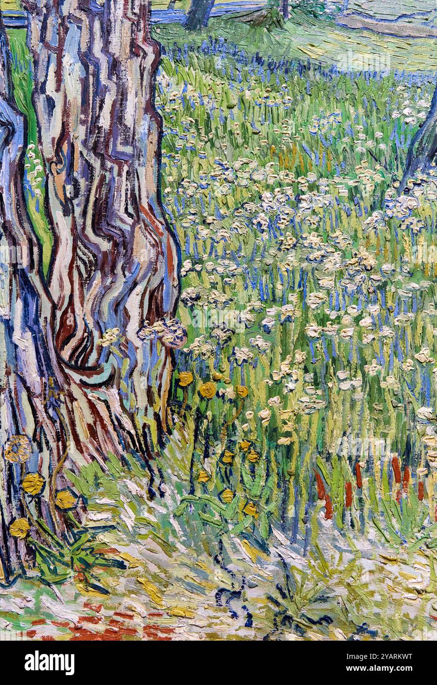 Detail, Tree Trunks in the Grass, 1890, Vincent Van Gogh (1853-1890 ...