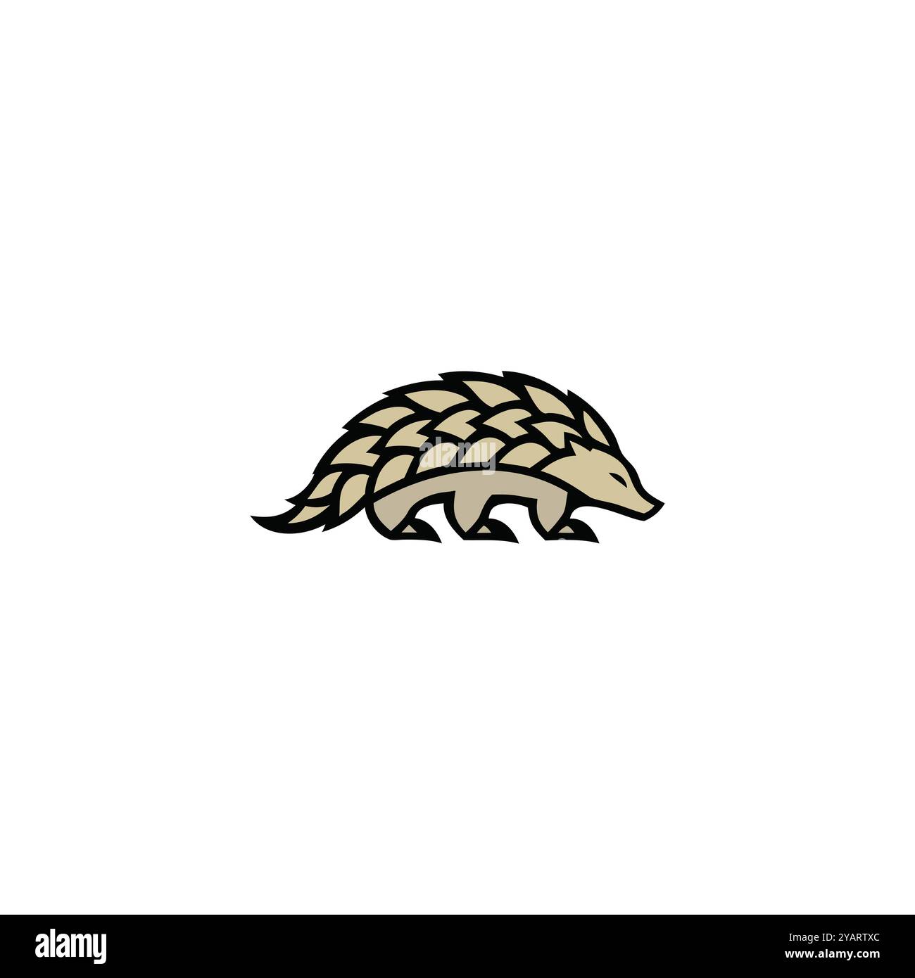 Pangolin face logo hi-res stock photography and images - Alamy