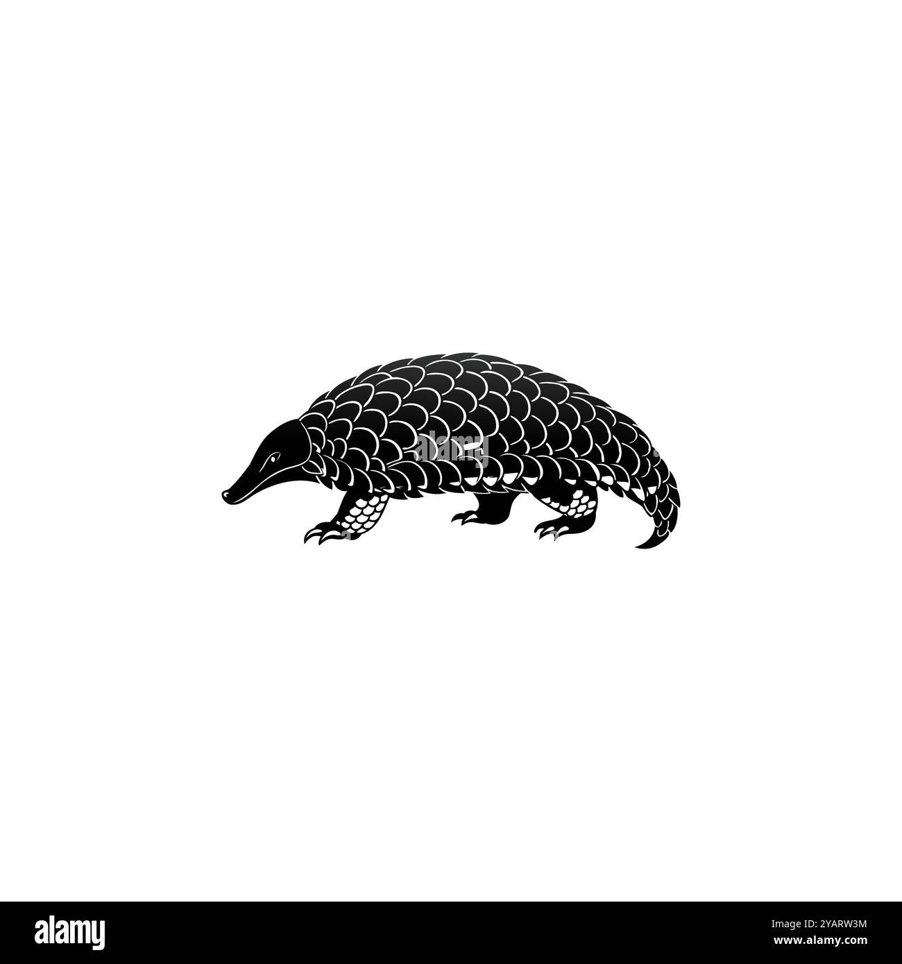 Pangolin face logo hi-res stock photography and images - Alamy