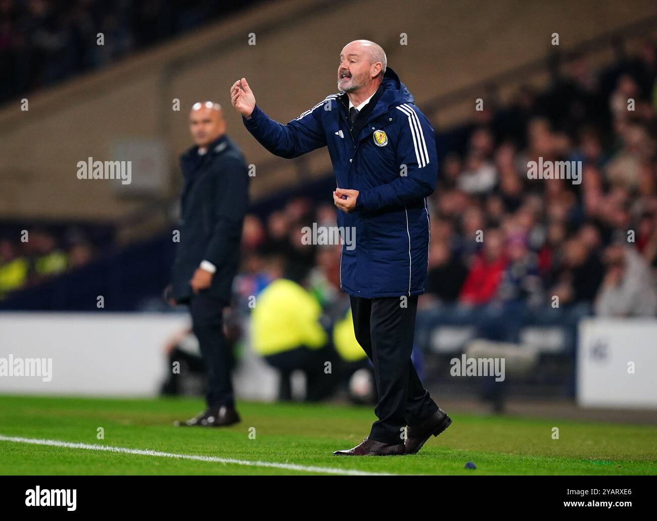 Scotland manager Steve Clarke on the touchline during the UEFA Nations ...
