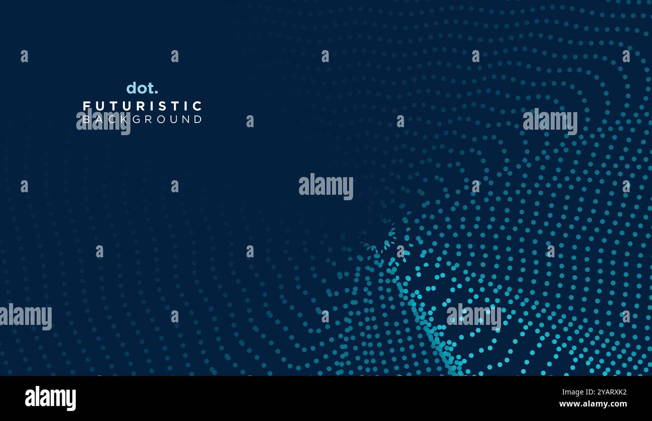 Abstract Digital Dot Flowing Wave Particles Background. Futuristic ...