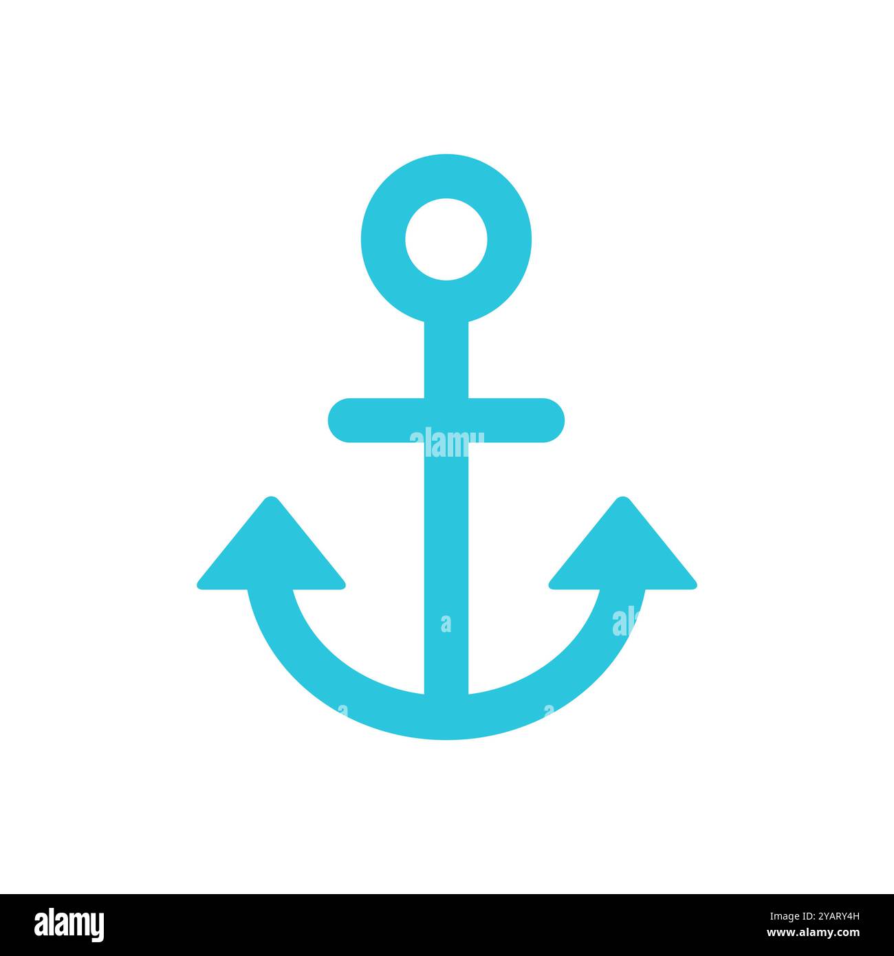 Simple anchor symbol on white background. From blue icon set Stock ...