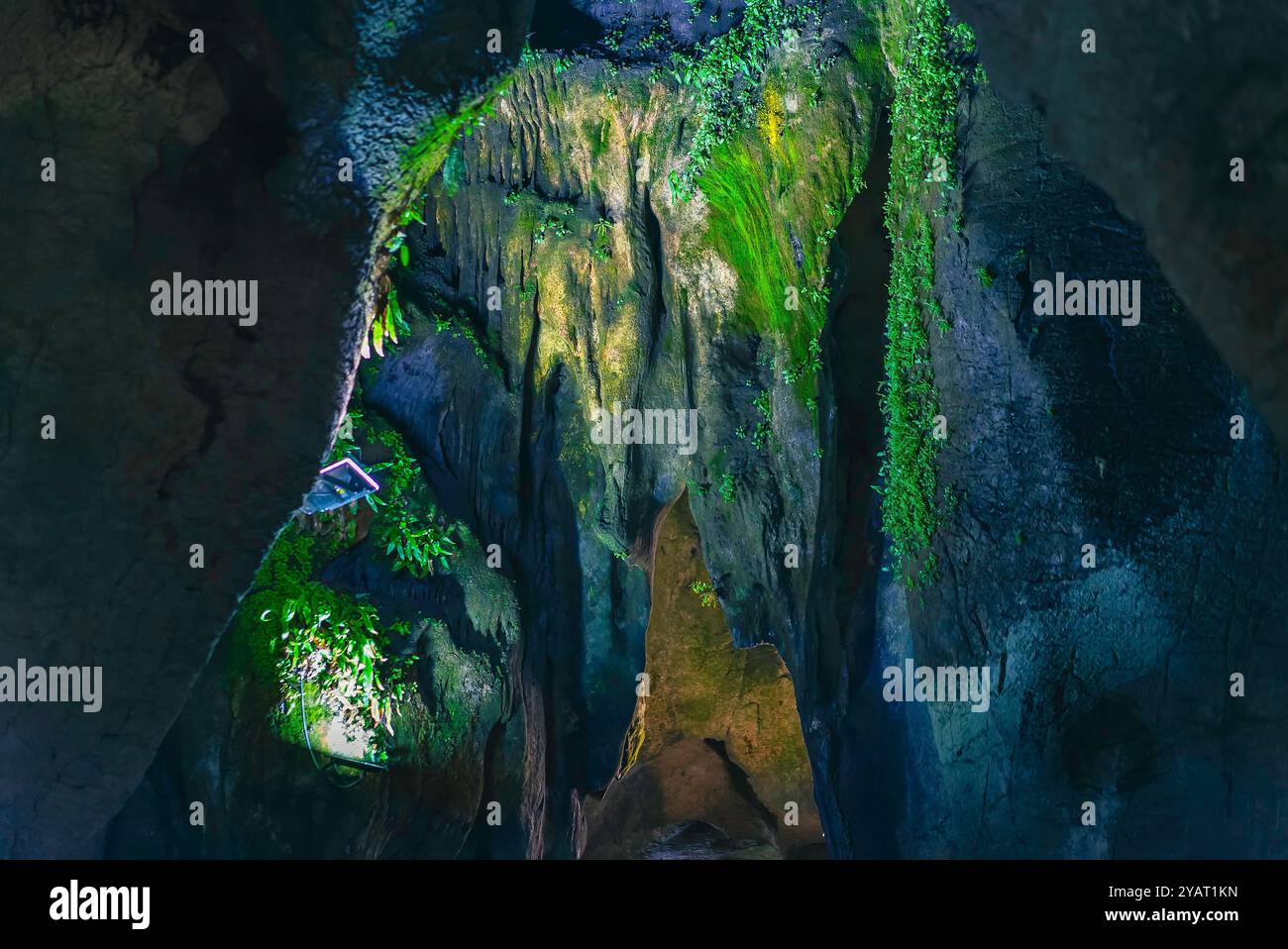 Geological structures and formations of limestone in cave of skulls ...