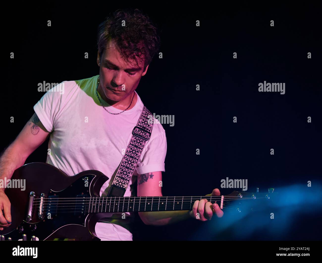 Preoccupations during their concert at Sala Upload, Barcelona, Spain ...