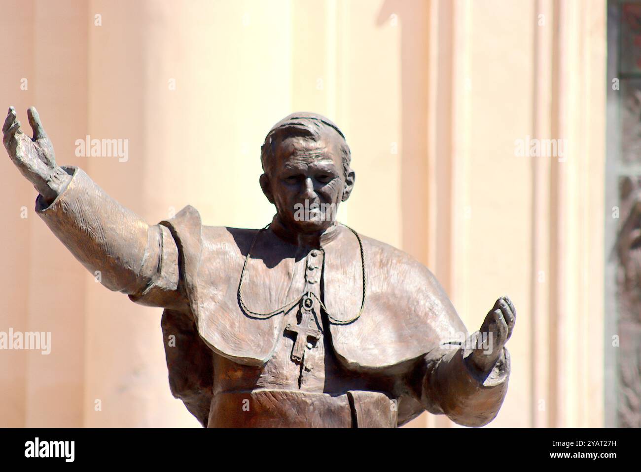 The bronze statue to commemorate Pope John Paul II’s historic visit to ...