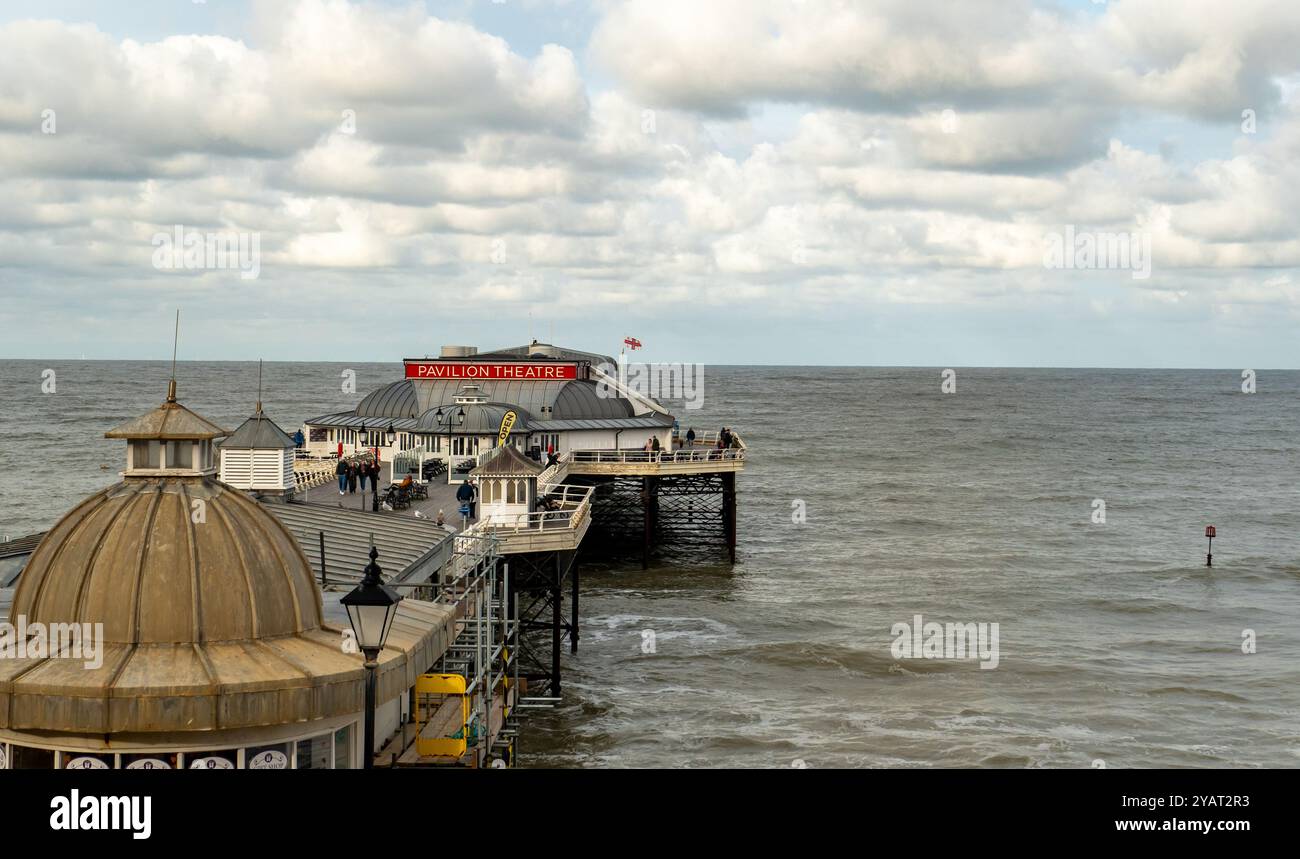 Victorian pier in the seaside town of Cromer on the North Norfolk coast ...