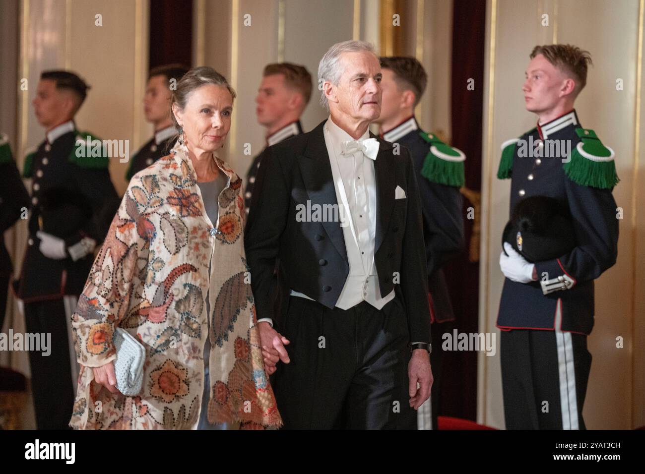 Oslo 20241015. Norwegian Prime Minister Jonas Gahr Store and his wife ...