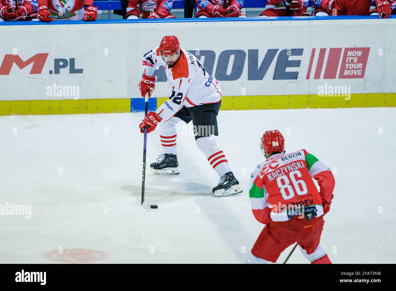 Krakow Poland 15th October 2024 Tauron Hockey League 2024 2025 Season Cracovia vs Zaglebie ...