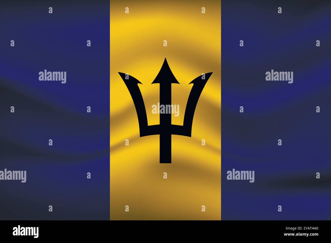 Flag of Barbados. National symbol in official colors. Template icon ...