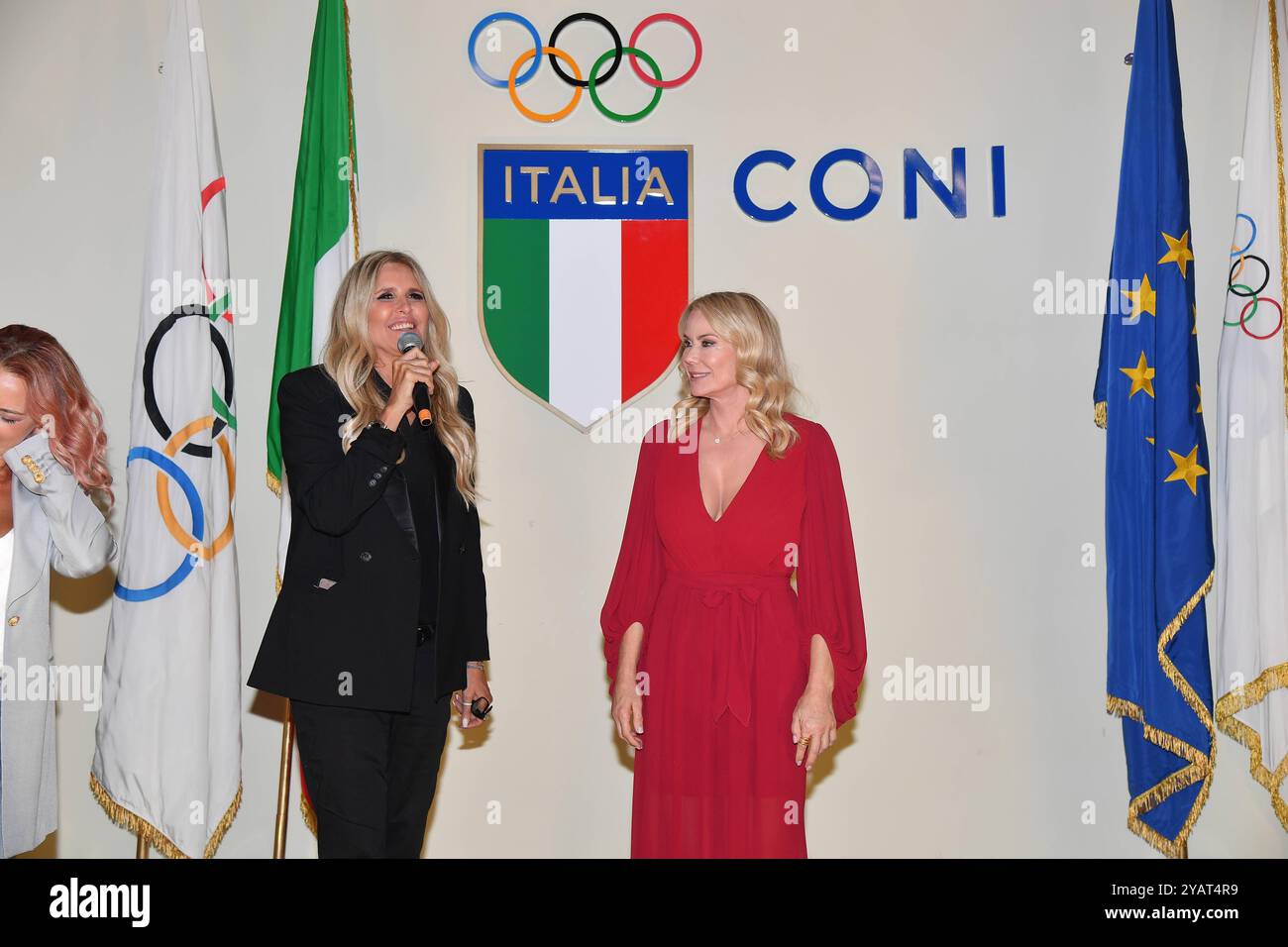 Rome: CONI party hall. "Marche a region on the podium 2024" award. In ...