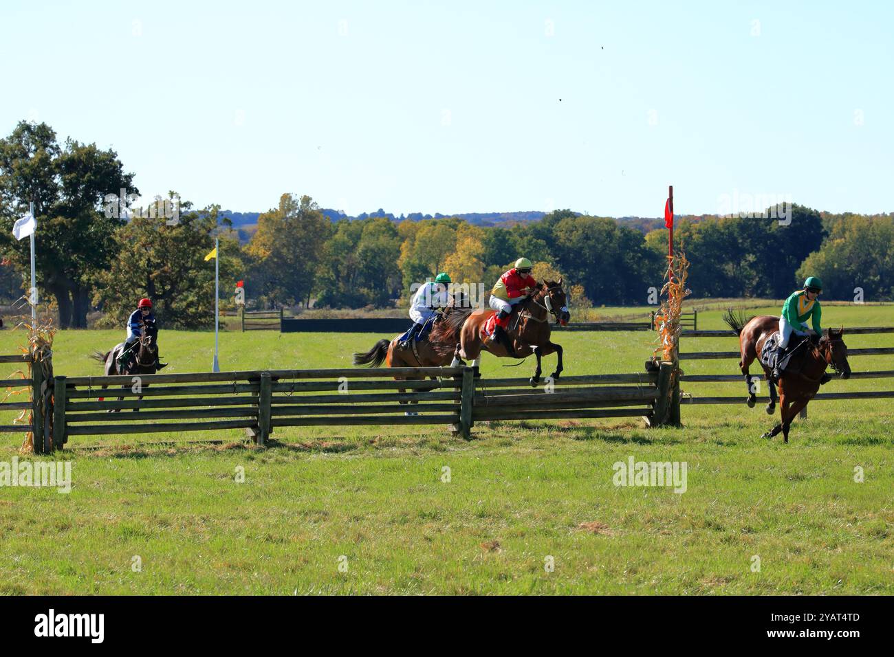 Geneseo, NY, USA - October 12th 2024 - Horse and Rider Clear A Jump ...