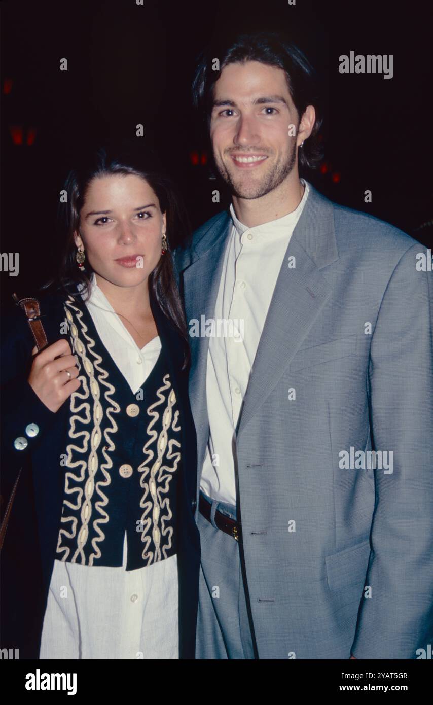 Neve Campbell and Matthew Fox attend the FOX Upfrontat Tavern on the ...