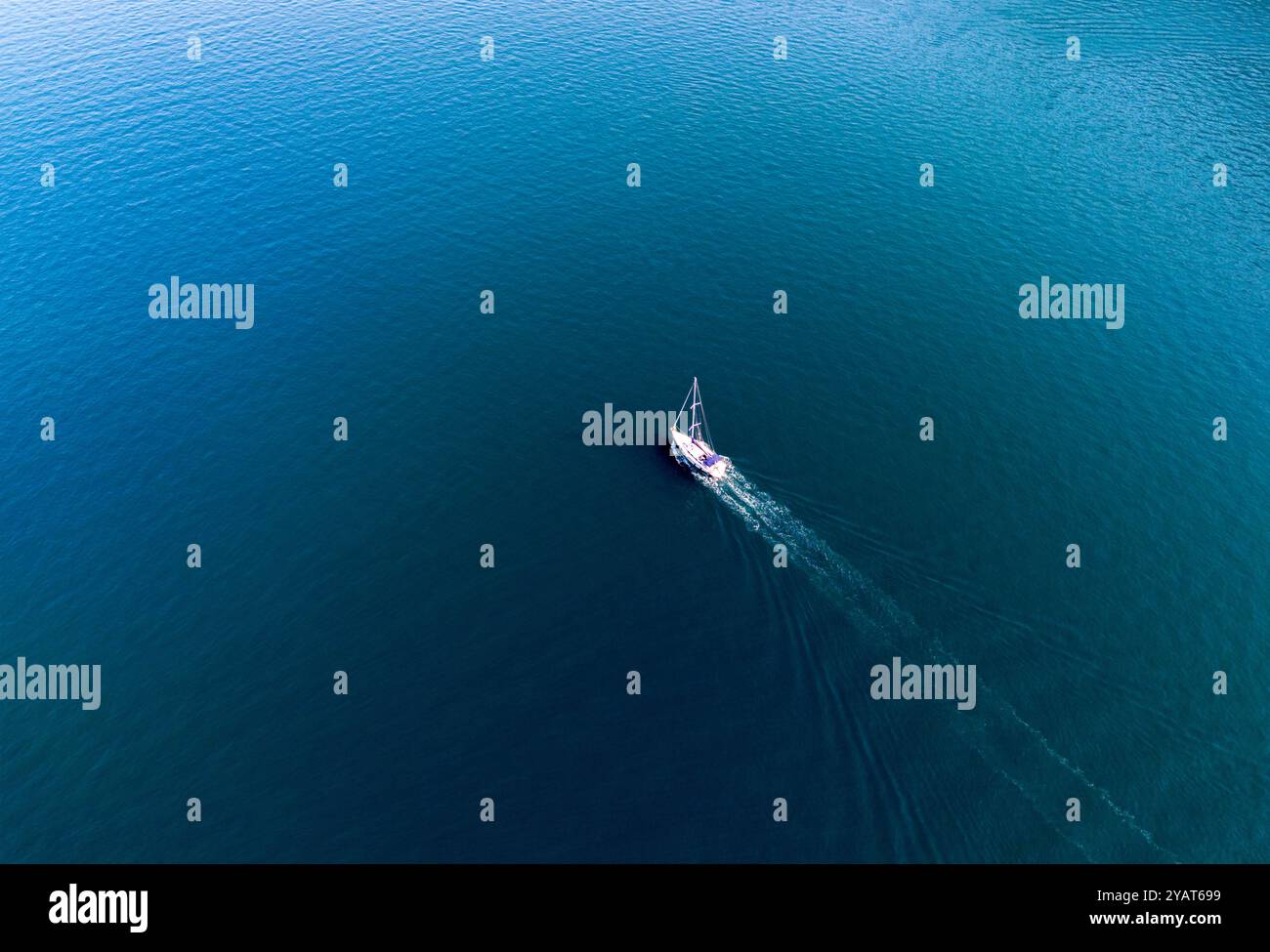 Aerial view yacht sailing in hi-res stock photography and images - Alamy