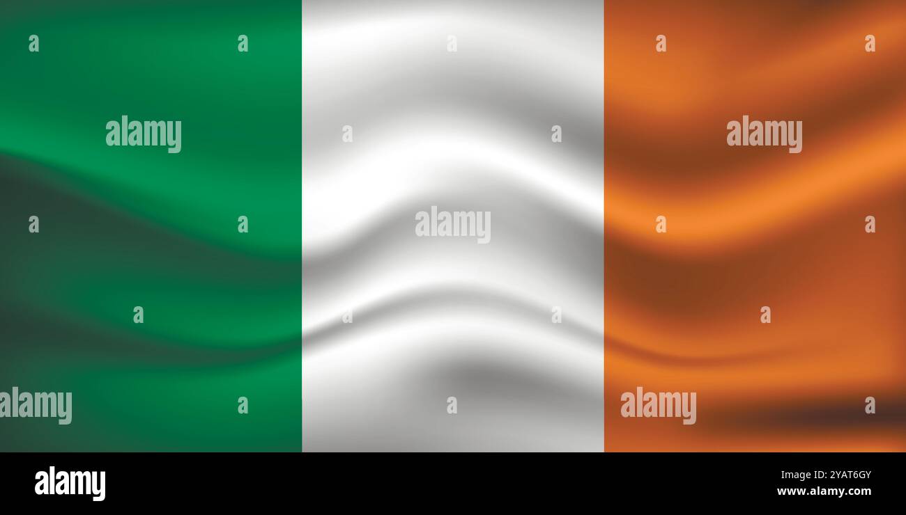 Flag of Ireland. Irish national symbol in official colors. Template ...