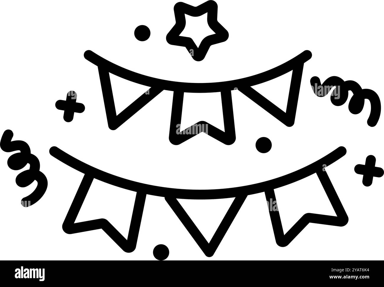 Bunting decoration Black and White Stock Photos & Images - Alamy