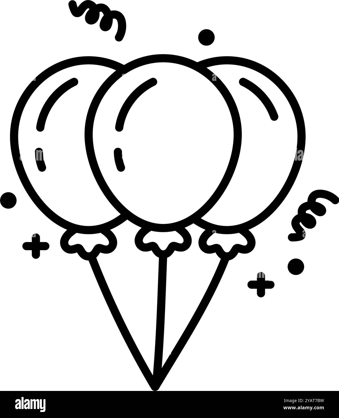 Bunch happy birthday balloons Black and White Stock Photos & Images - Alamy