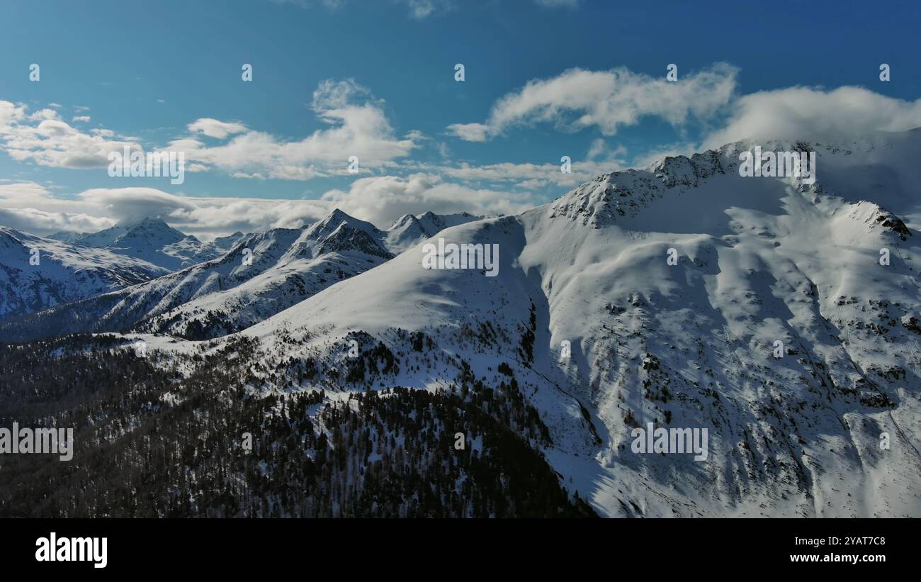 Snow Alp mountain range landscape Stock Photo - Alamy