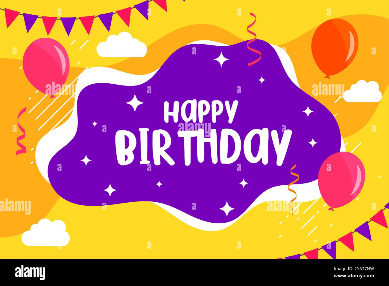 nice happy birthday party invitation card surprise kids vector Stock ...