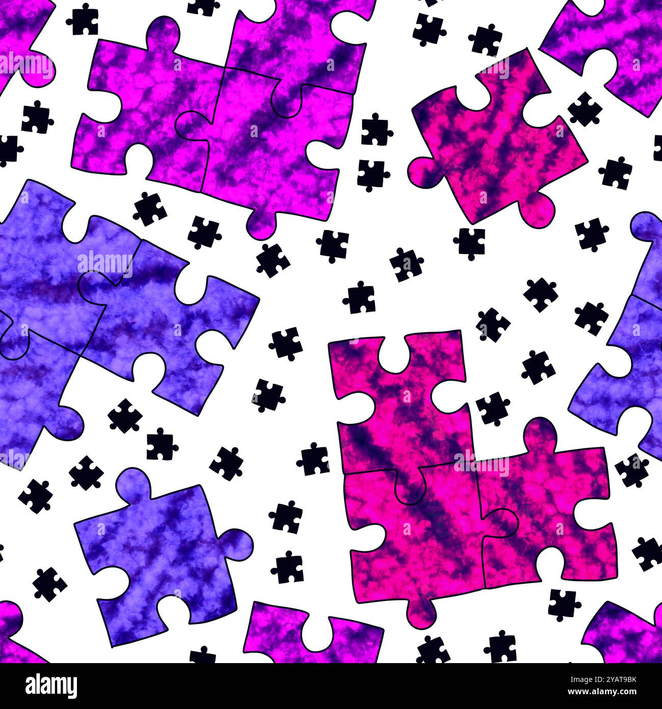 Cartoon kids game seamless puzzle pattern for wrapping paper and ...