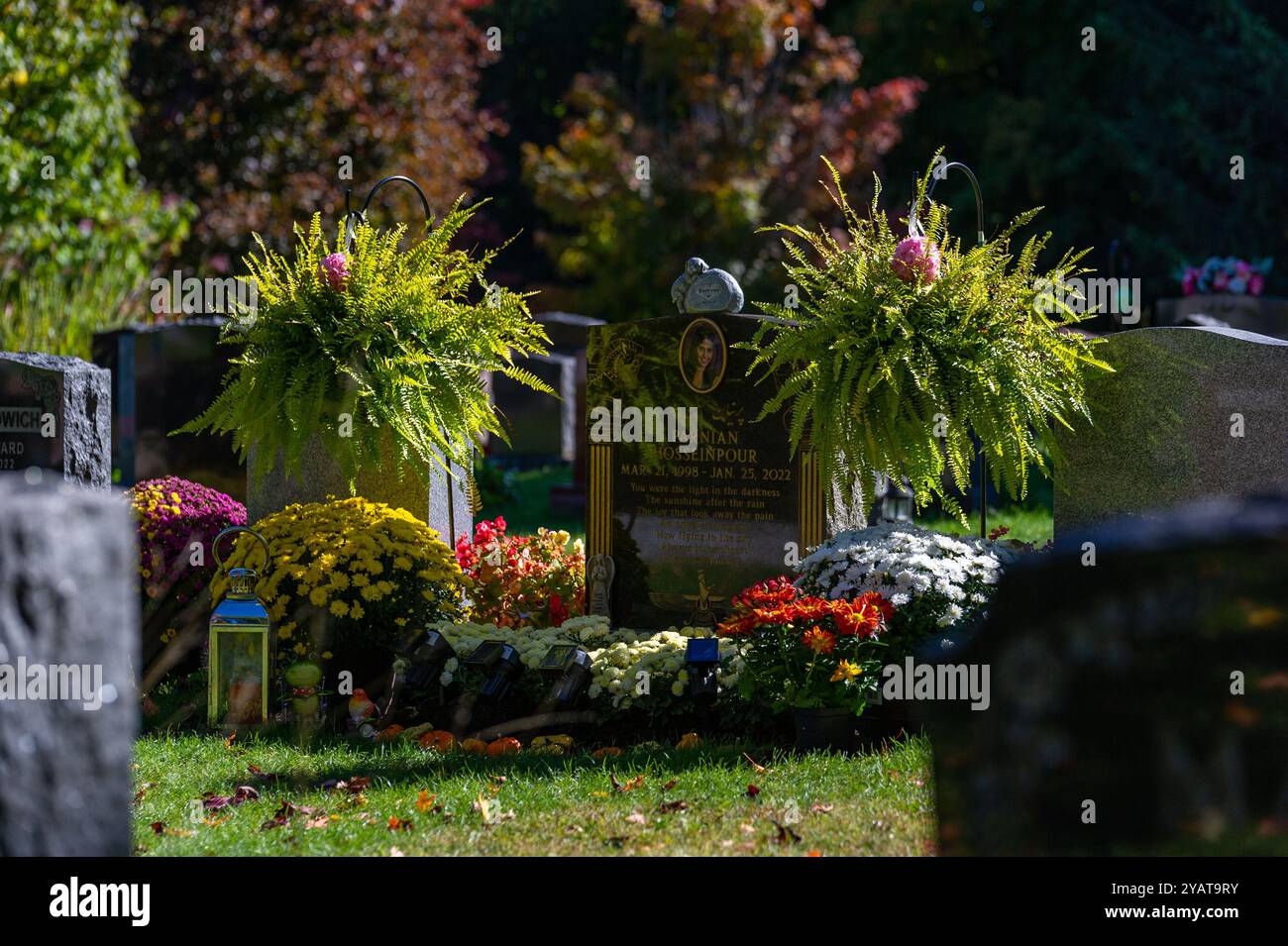 National Cemetery of Canada during the fall season colors. Beechwood ...