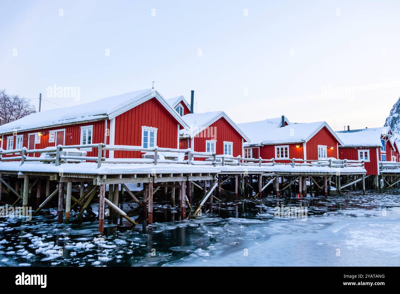 Reine village with traditional rorbu houses on Lofoten islands in ...