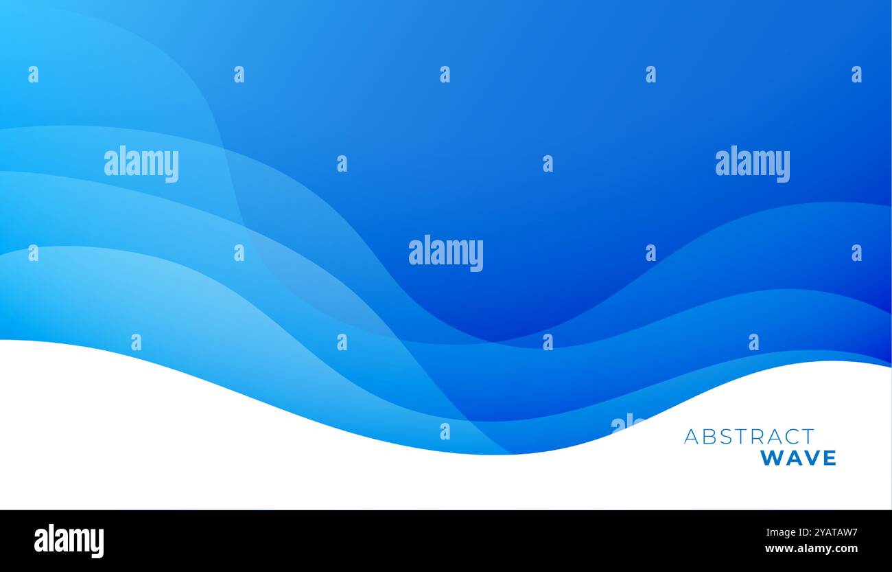abstract blue wave shape curry and smooth decorative lines vector Stock ...