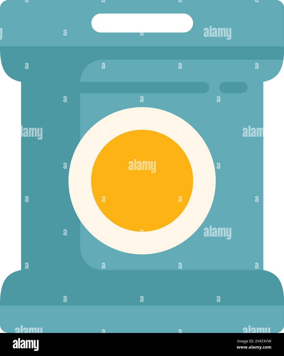 Blue cardboard or paper packaging box with handle for storing food ...