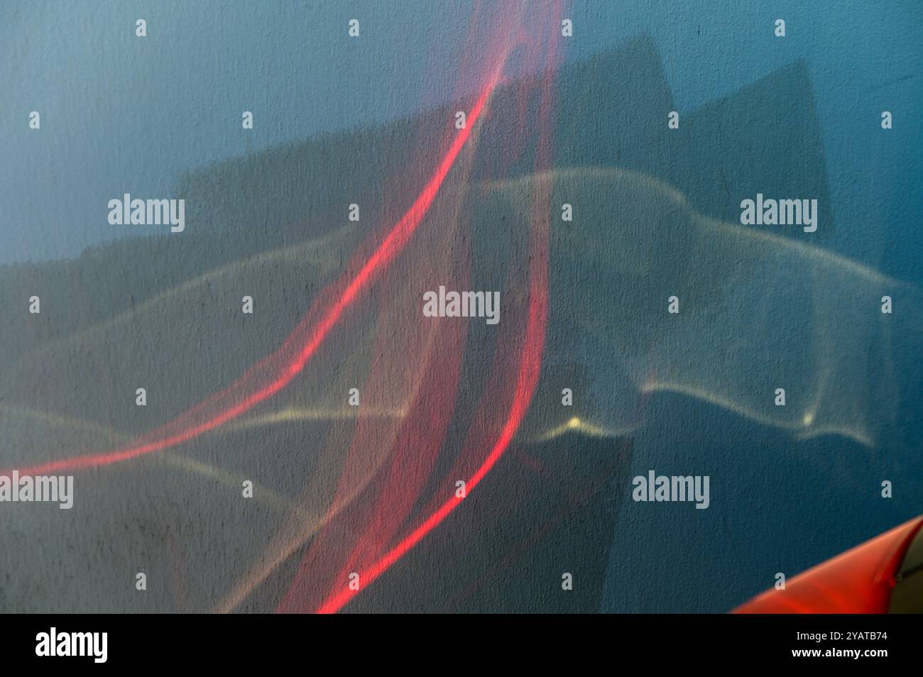 Radiant streaks of red and soft white blend beautifully against a deep ...