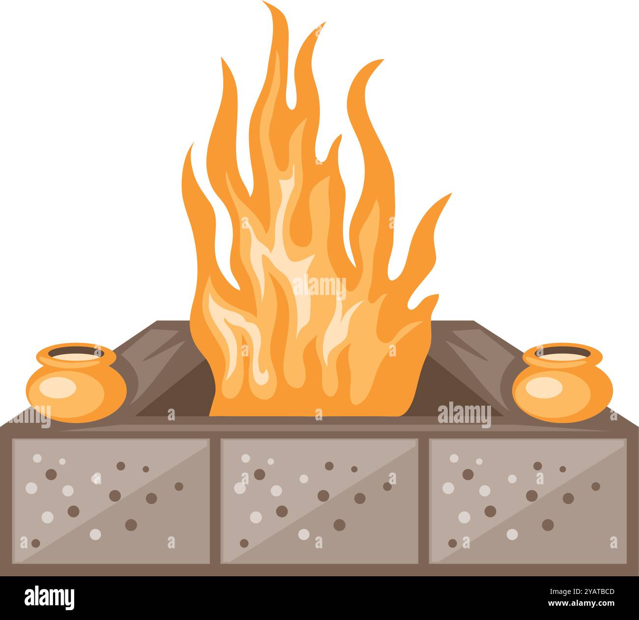 havan kund with kalashs ceremony Stock Vector Image & Art - Alamy