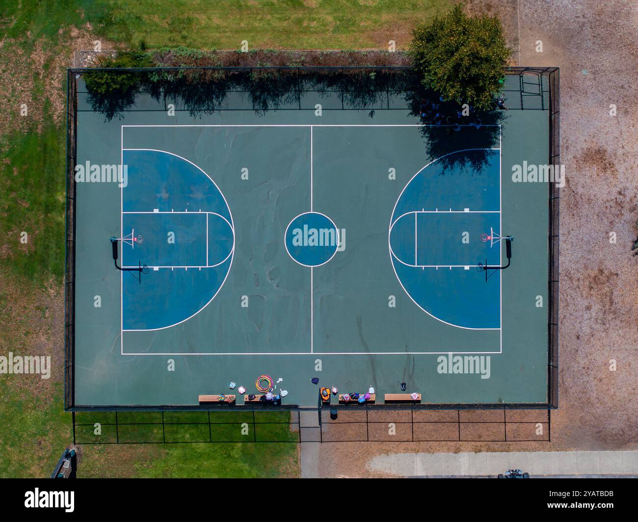 Aerial View of Basketball Court Near Mountain View, San Francisco Stock ...