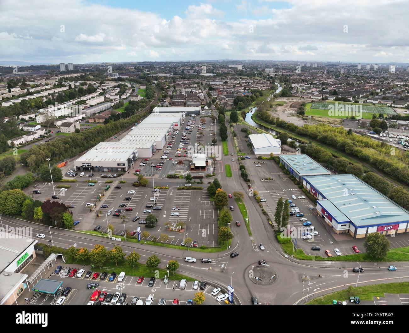 Aerial view of clydebank hi-res stock photography and images - Alamy